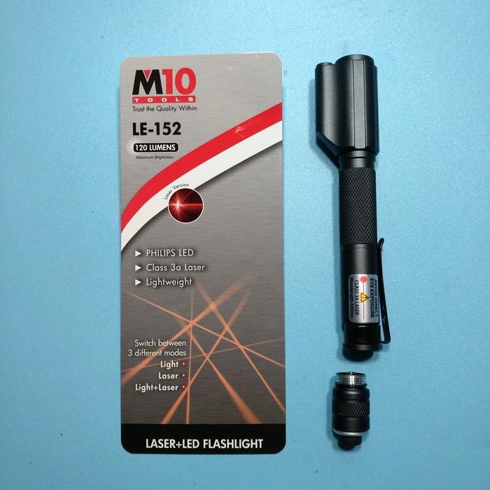 Jual senter M10 Led LE-152-120 Lumens Light & Laser - Kota Batam ...