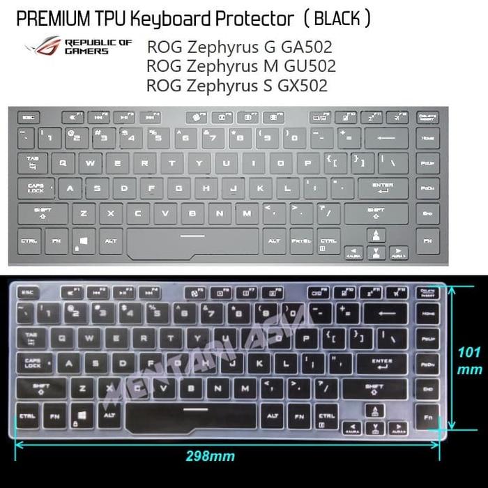 Jual Keyboard Protector ASUS ROG Zephyrus G GA502 - PREMIUM TPU BLACK ...