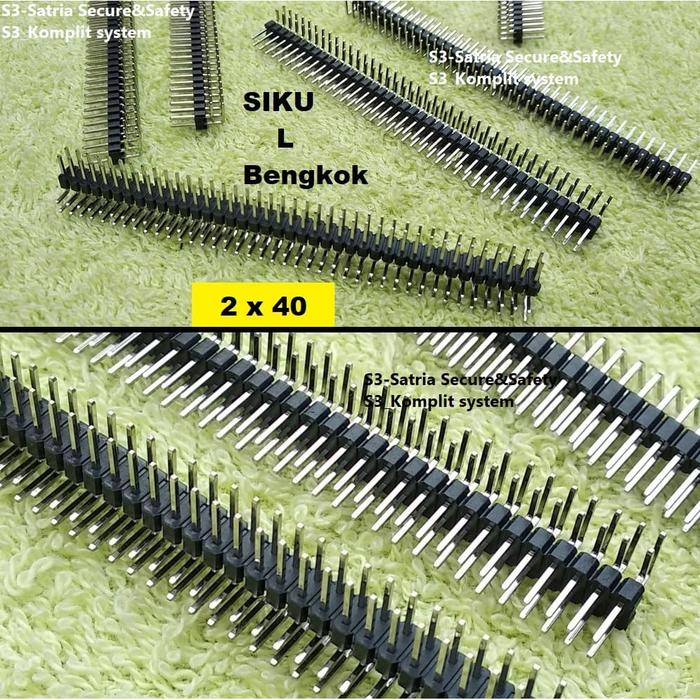 Jual Siku Pin Header 2 X 40 Tulang Ikan 2x40 Tekuk L double Bengkok ...