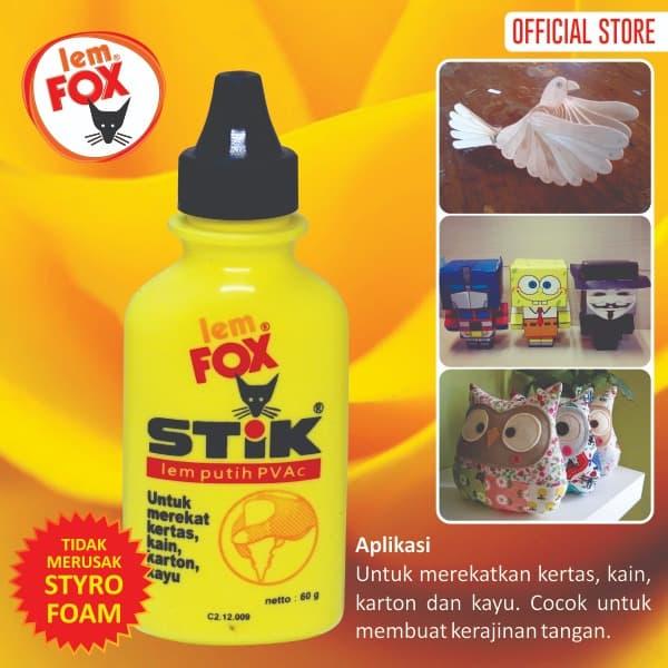 Jual Lem Fox Lem Kertas Stik PVAC Botol 60 gram - Jakarta Barat - Lem ...