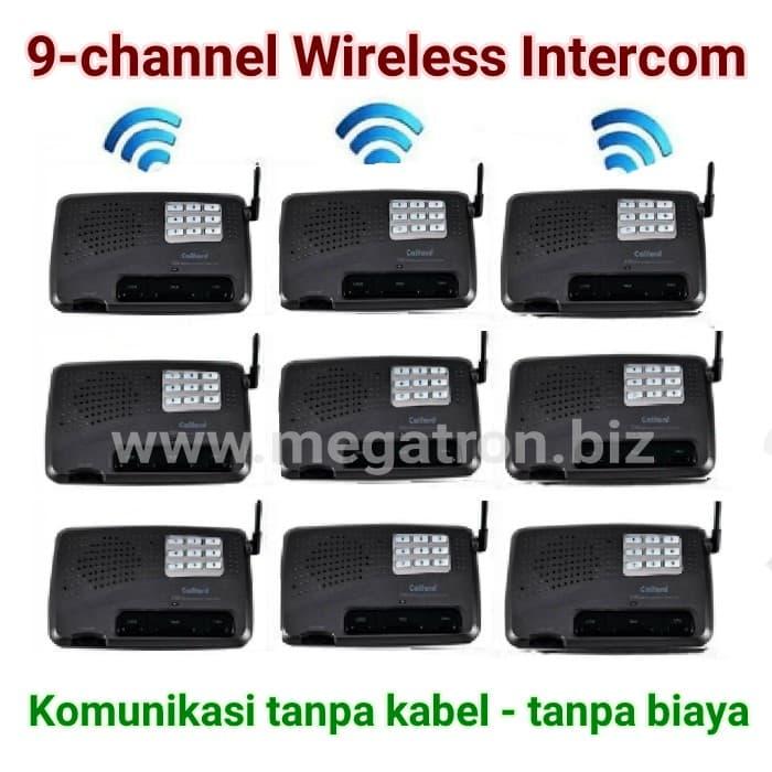 Jual 9-ch Wireless Intercom (Interkom Tanpa Kabel) - up to 500m (9 unit ...