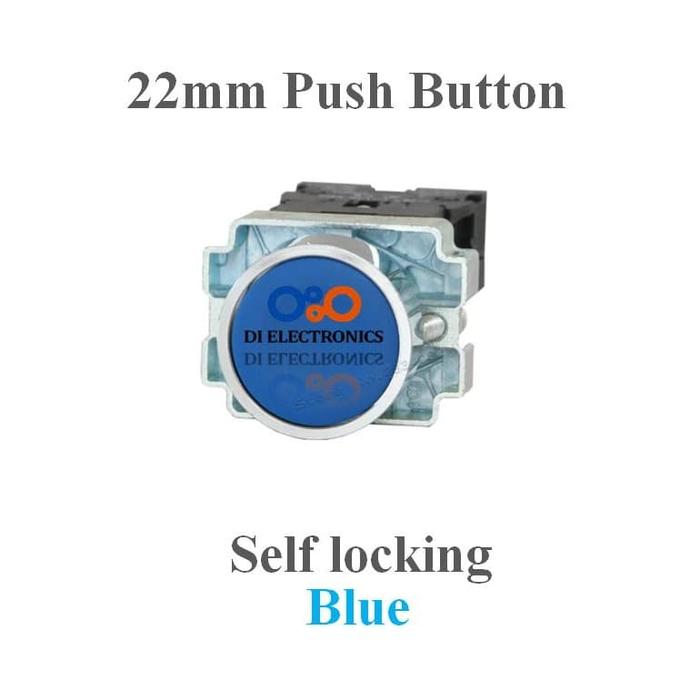 Jual 22mm Push Button Switch Blue XB2 Self Locking Latching Button Biru ...