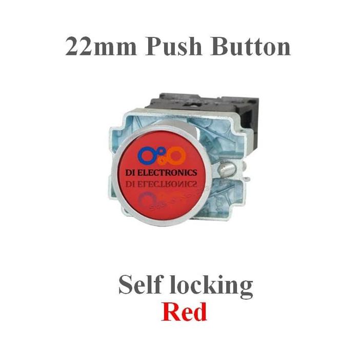 Jual 22mm Push Button Switch Red XB2 Self Locking Latching Button Merah ...