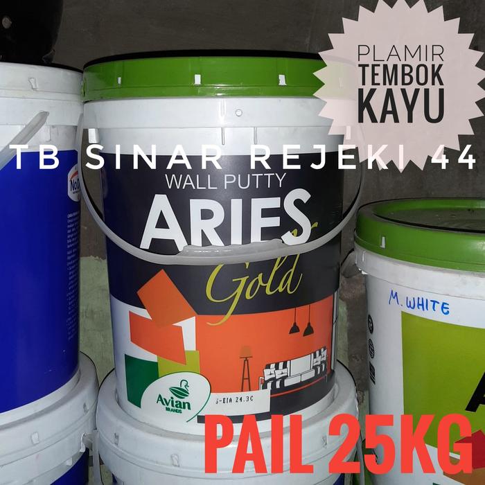 Jual PLAMIR Tembok Aries Gold Wall Putty Dempul Dinding Kayu PAIL 25 KG ...