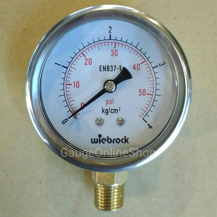Jual Pressure Gauge Model Raket 2 1/2" x 4 kg/cm2 SS Brass Wiebrock - Jakarta Barat ...