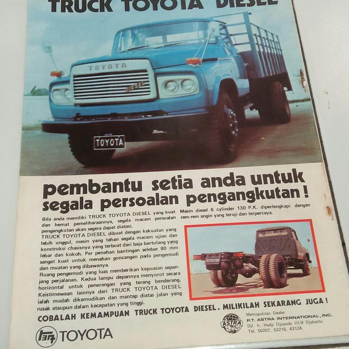 Jual Iklan mobil jadul toyota truck buaya original iklan majalah th ...