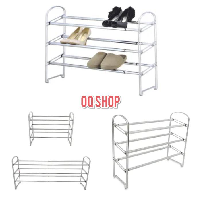 Jual KRISBOW RAK SEPATU STAINLESS STEEL/SHOE RACK 3 TIER EXTENDED ...