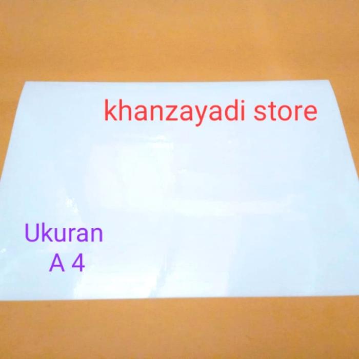 Jual kertas stiker transparan bening (glossy) a4 laminasi high quality ...