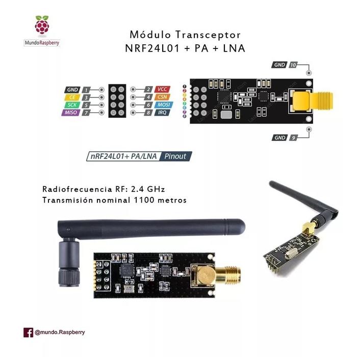 Jual NRF24L01 PA LNA 2.4Ghz Wireless Module 1100M Long Distance for ...