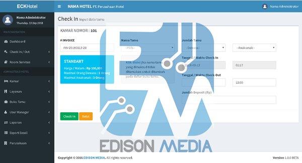 Jual Aplikasi Reservasi Pemesanan Kamar Hotel Source Code Di Seller ...