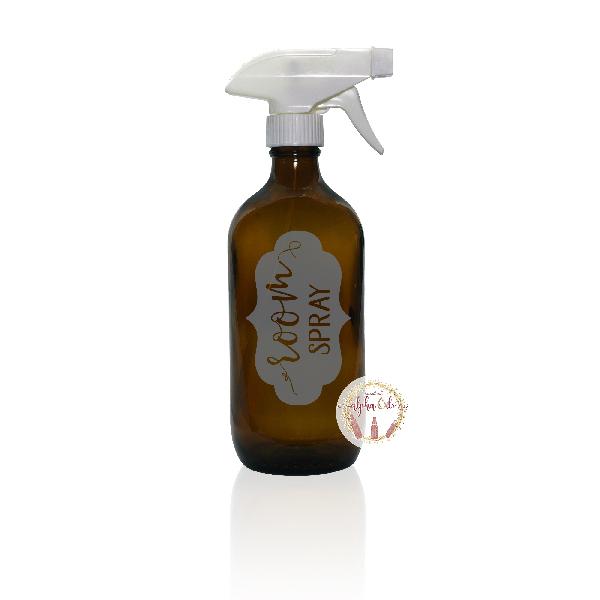 Jual Sticker Decal DIY Spray Essential Oil Room Spray - Silver - Large ...
