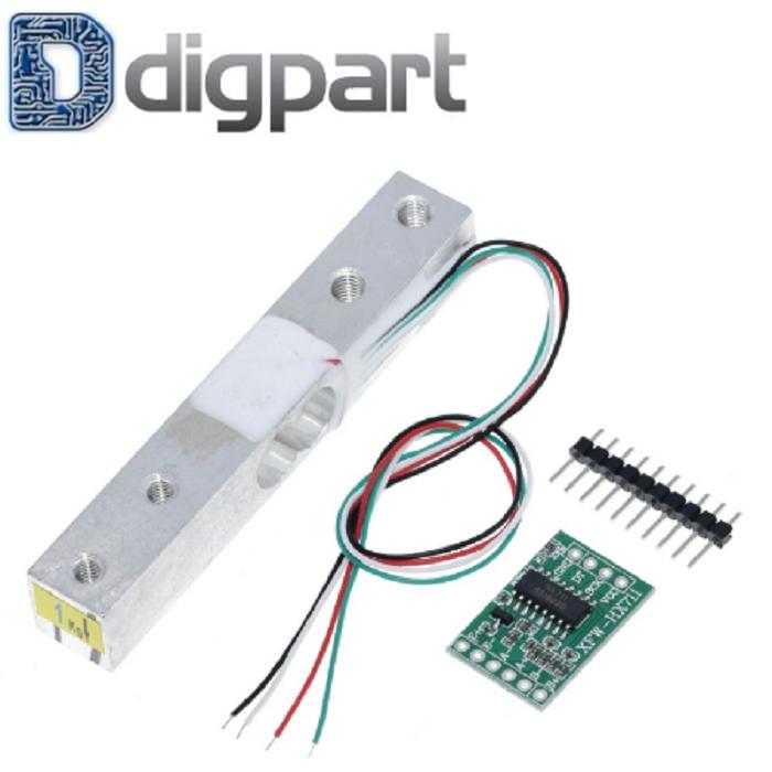 Jual Load Cell Strain Gauge Weigh Scale 1Kg Sensor Berat Timbangan ...