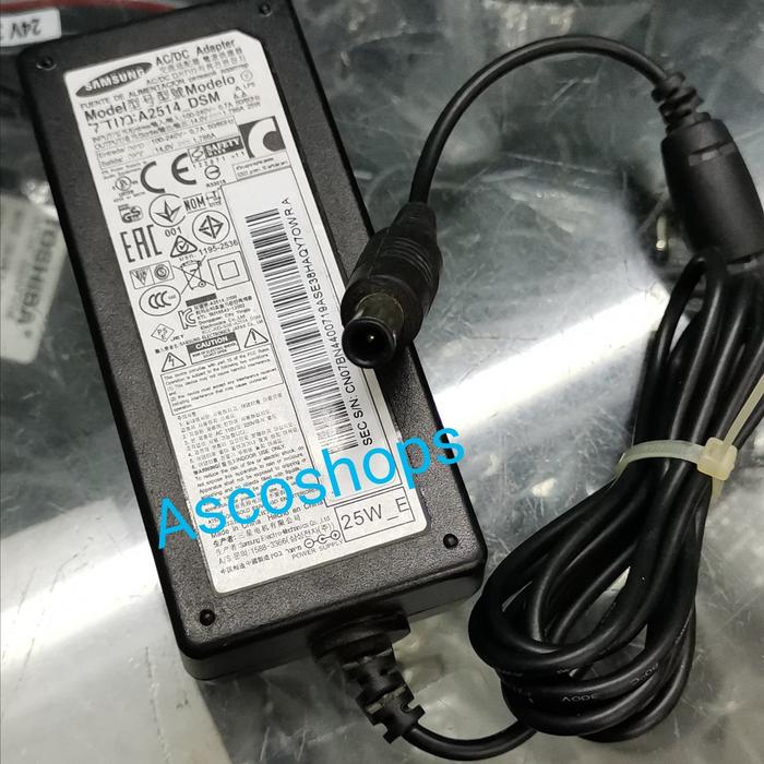Jual Adaptor TV LCD monitor SAMSUNG Original 14V 14 V Volt 25watt 1.7A ...