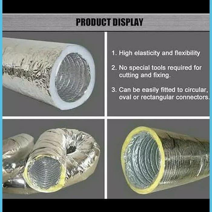 Jual Pipa Aluminium exhaust /flexible ducting isolasi 10"/flexible ...