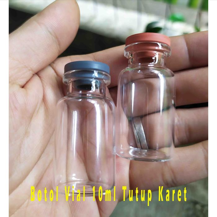 Jual Botol Kaca Vial 10ml 10 ml - Botol Kaca Mini - Botol Pinisilin ...