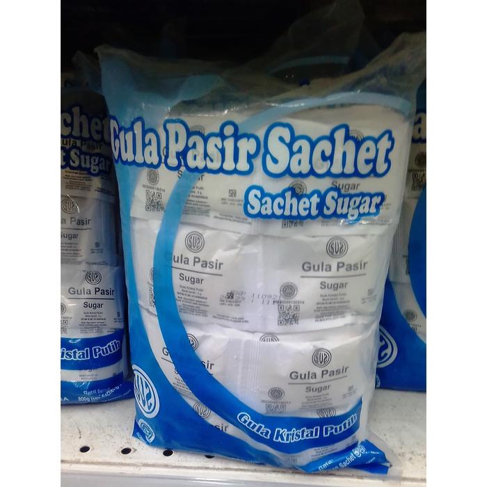 Jual Gula pasir sachet gula kristal putih kemasan 800 gr isi 100 sachet ...