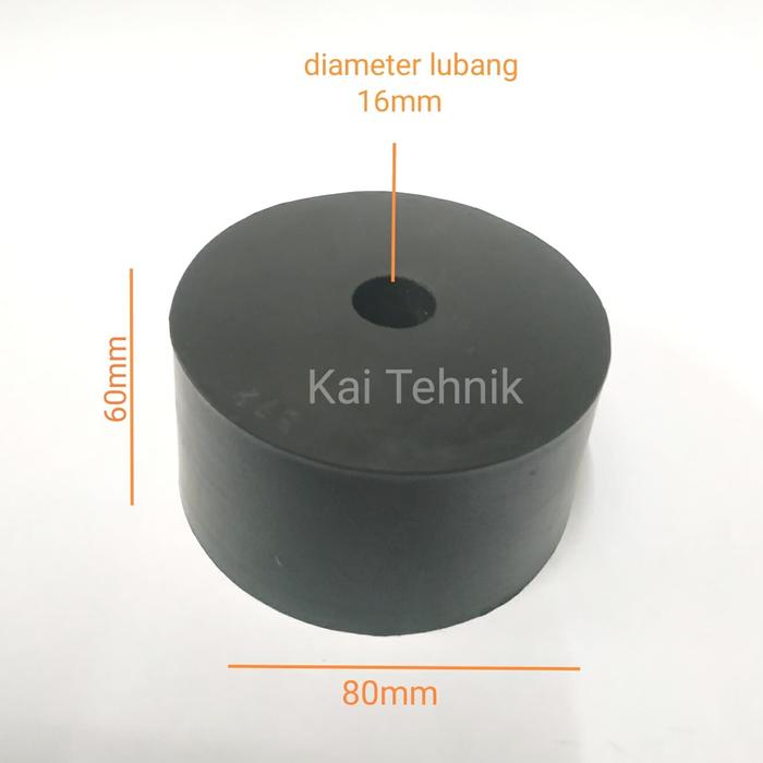Jual Karet Mounting / dudukan karet 80 mm x 60 mm diameter lubang 16 mm ...