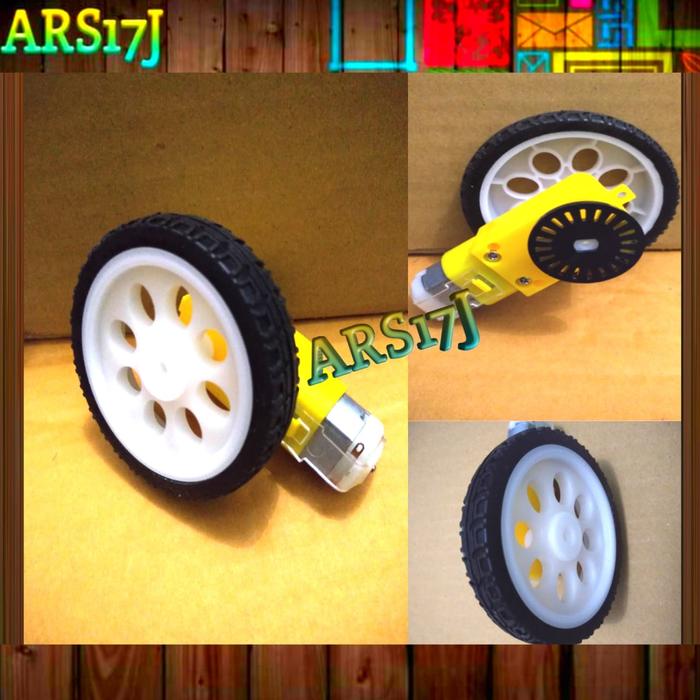Jual RODA MOTOR DC GEAR BOX SET SMART CAR for arduino - Jakarta Timur ...
