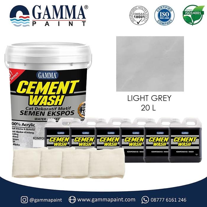 Jual Cement Wash Kit -L- (20L & 1L-6) - Cat Motif Semen Ekspos - Light ...