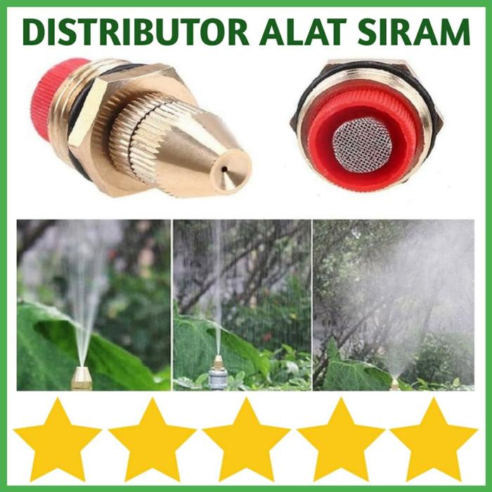 Jual SPRINKLER KUNINGAN 1/2" ADJUSTABLE MIST SPRAY NOZZLE ALAT SIRAM ...