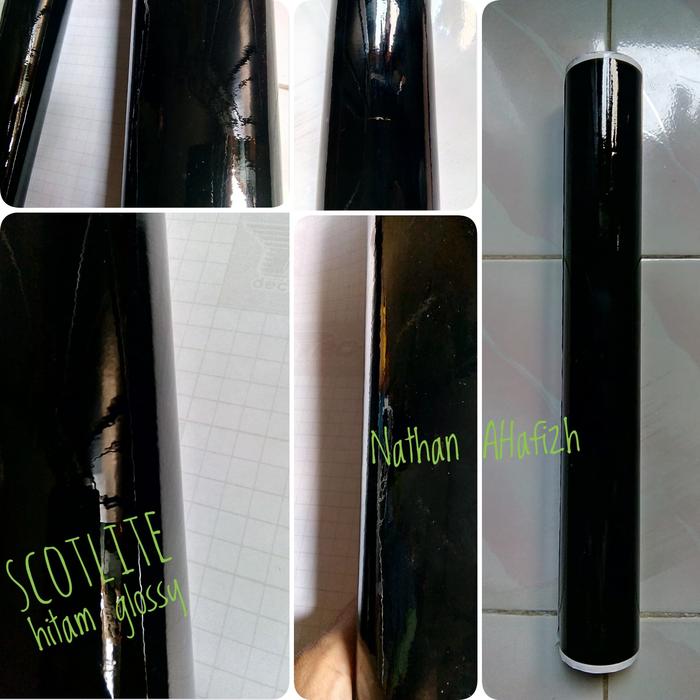 Promo stiker scotlite hitam glossy black sticker skotlet motor mobil ...