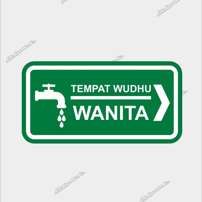 Jual cutting sticker TEMPAT WUDHU WANITA stiker rambu - Jakarta Pusat ...