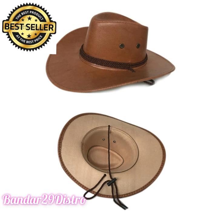 Jual Topi Cowboy Kulit Tambang Dewasa Import Premium Di Seller Velvet ...