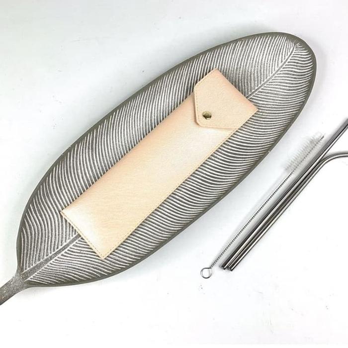 Jual Souvenir Pernikahan Sedotan Stainless Straw Free Emboss Thankscard ...