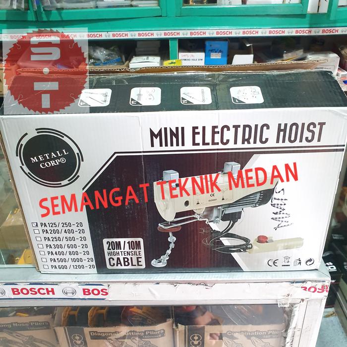 Jual MINI ELECTRIC CHAIN HOIST KATROL LISTRIK SLING 250kg 1/4 ton ...