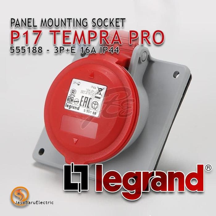 Jual Legrand Panel Mounting Socket 3P+E / 4 Pin 16A P17 Tempra Pro 555188 - Jakarta Barat ...