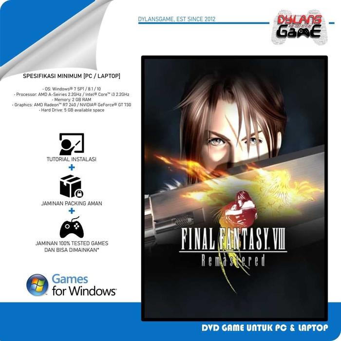 Jual Final Fantasy VIII FF8 Remake Game PC Laptop - DVD Game PC - Kota ...