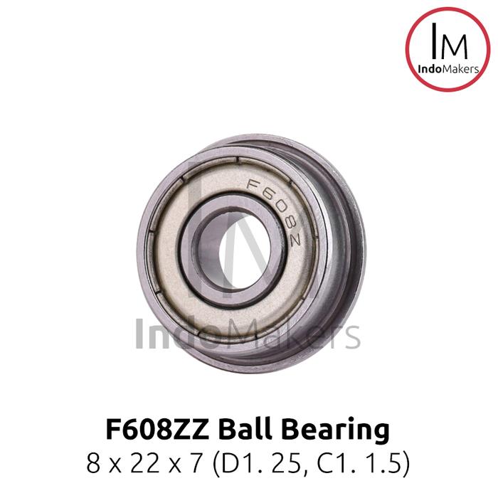 Promo F608ZZ Deep Groove Miniature Ball Bearing ID.8mm X OD.22mm X W ...