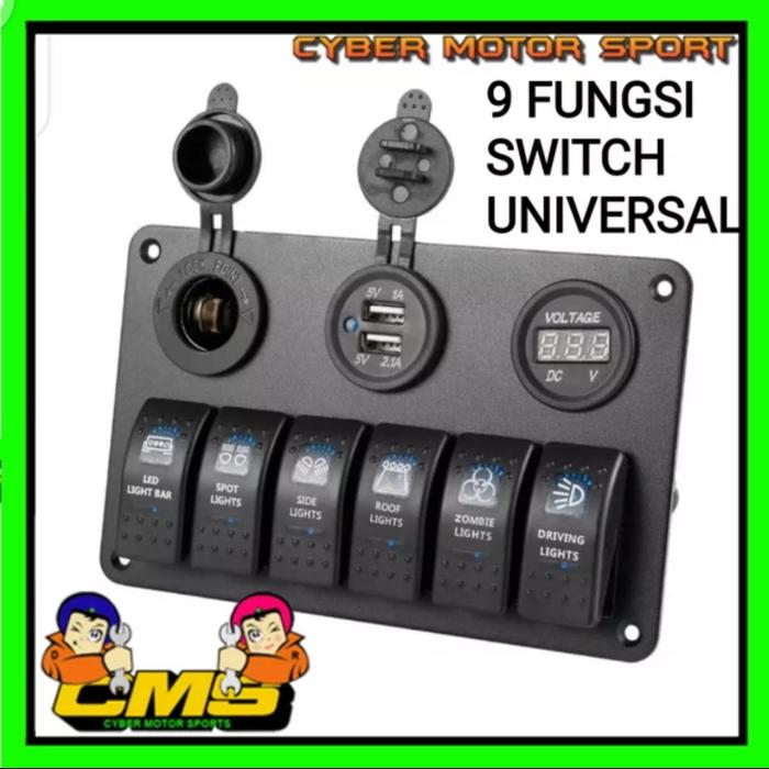 Jual saklar panel mobil universal barang sesuai foto cocok buat custom ...