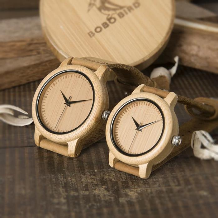 Jual Jam Tangan Kayu Bambu Analog Pria Wanita Wood Couple Pasangan Kado ...