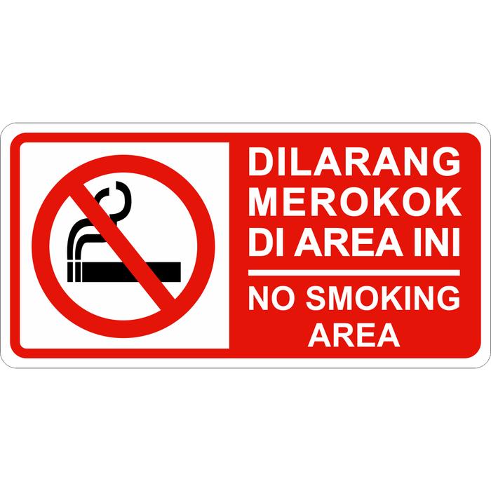 Jual Rambu Dilarang Merokok / No Smoking Area 20cm x 40cm - Kab. Jember ...