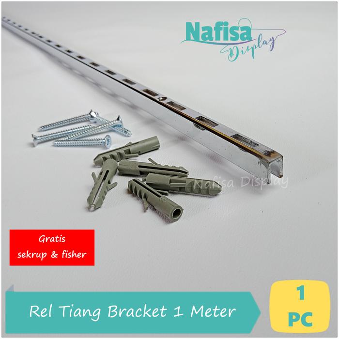 Jual Rel Bracket 1 Meter Tiang Braket Penyangga Rak Dinding - Kota ...