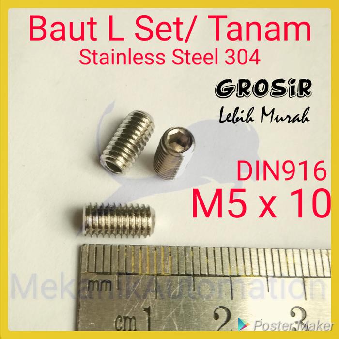 Jual Baut Tanam M5 x 10 Stainless304 - Jakarta Timur - Mekanikautomation | Tokopedia