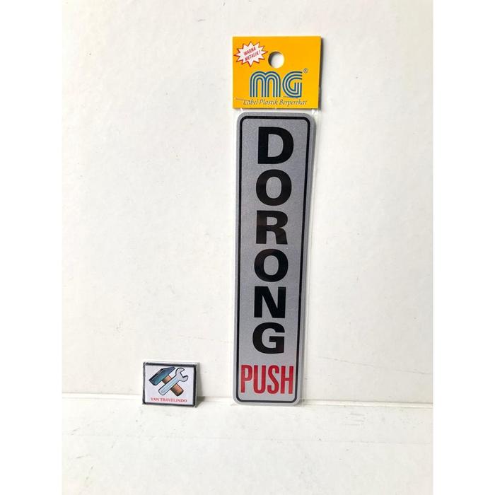 Jual LABEL STICKER TULISAN DORONG PINTU KACA PUSH TEMPELAN HIGH QUALITY ...