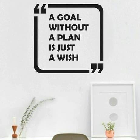 Jual Stiker A Goal With Plan Kotak Wall Sticker Dingding Kaca Rumah ...