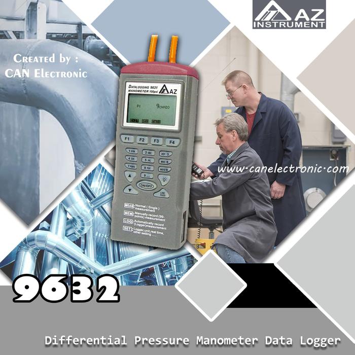 Jual Alat ukur tekanan manometer digital 2 psi AZ Instrument 9632 ...
