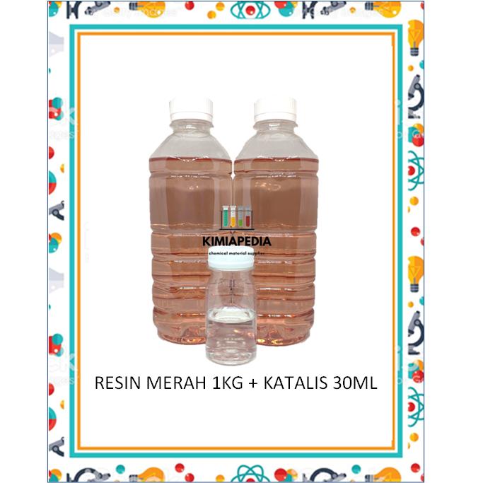 Jual Unsaturated Polyester Fiberglass Resin Merah Butek Buram 1Kg ...