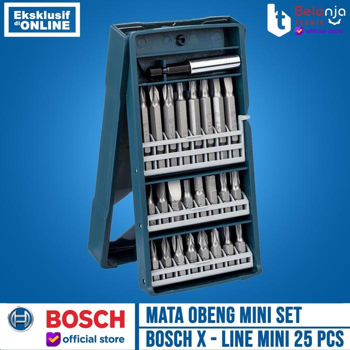 Promo BOSCH MATA OBENG SET MINI 25 PCS X-LINE SCREWDRIVER BITS SET 25 ...