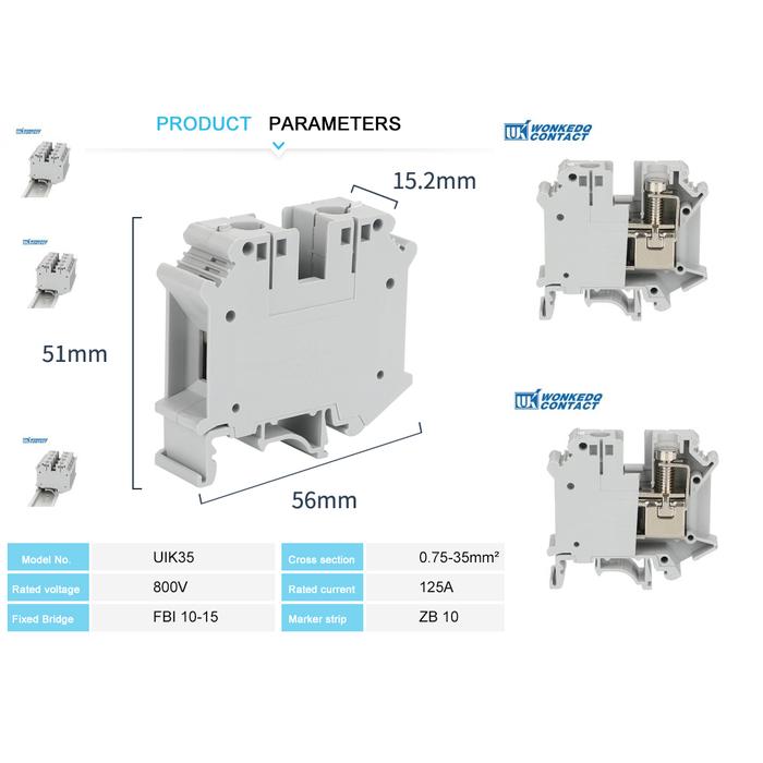 Jual UIK 35 Terminal block-Equivalent UK35 Phoenix Contact - Jakarta ...