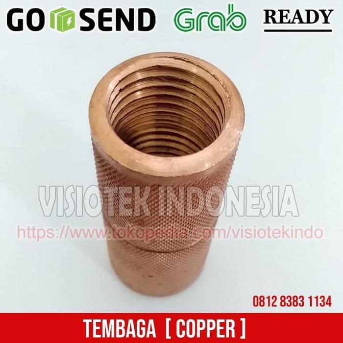 Jual Coupler Tembaga 1 inch / Sambungan Grounding Rod / Sok Rod Copper ...