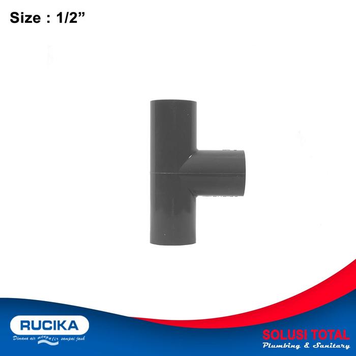 Jual Sambungan Pipa Fitting PVC Tee AW 1/2" Tee AW 1/2 Inch Rucika - Jakarta Selatan - Solusi ...