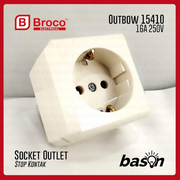 Promo BROCO 15410 New Gee Socket Outlet Outbow 16A 250V - Colokan ...