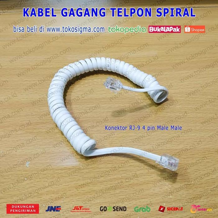 Jual KABEL SPIRAL GAGANG TELP RJ-9 4P4C TELEPON KABEL GAGANG TELEFON ...
