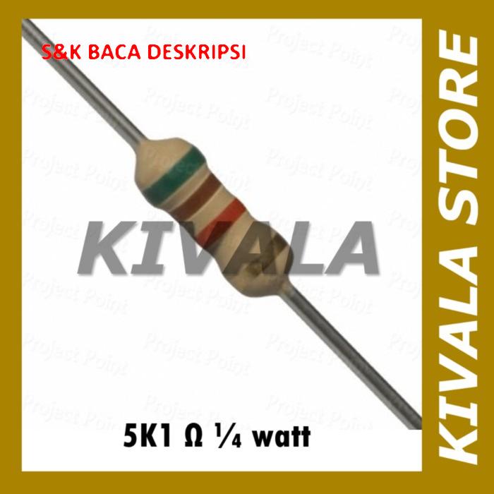 Jual Resistor 5K1 5.1K ohm 1/4 watt - Kota Tangerang Selatan - Kivala ...