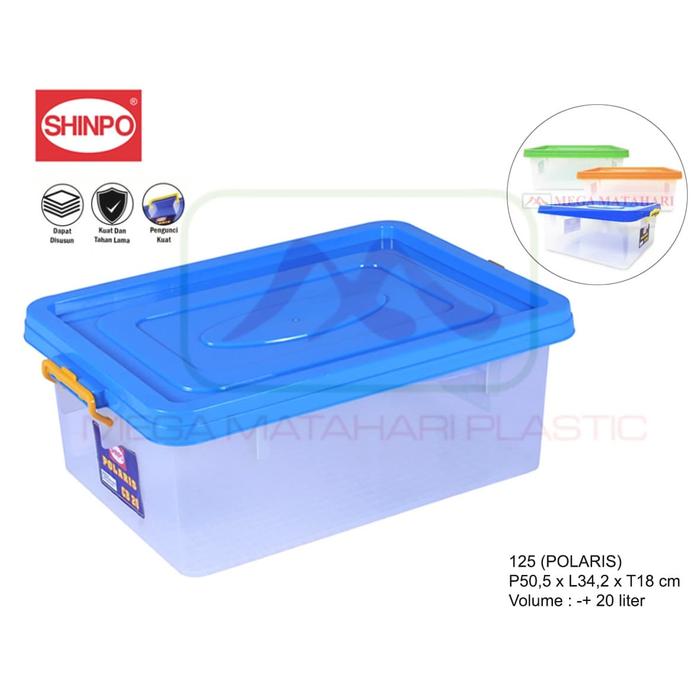 Jual Container box POLARIS 20 liter SIP125 Shinpo (P50,5 x L34,2 x T18 ...