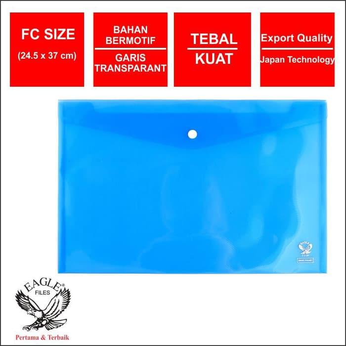 Jual [ LUSIN ] Map Plastik Kancing Satu Tipis Folio - Eagle Files E ...
